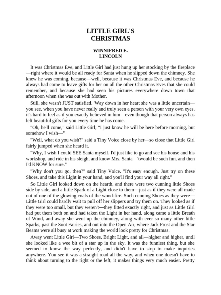 LITTLE GIRL | PDF | Santa Claus