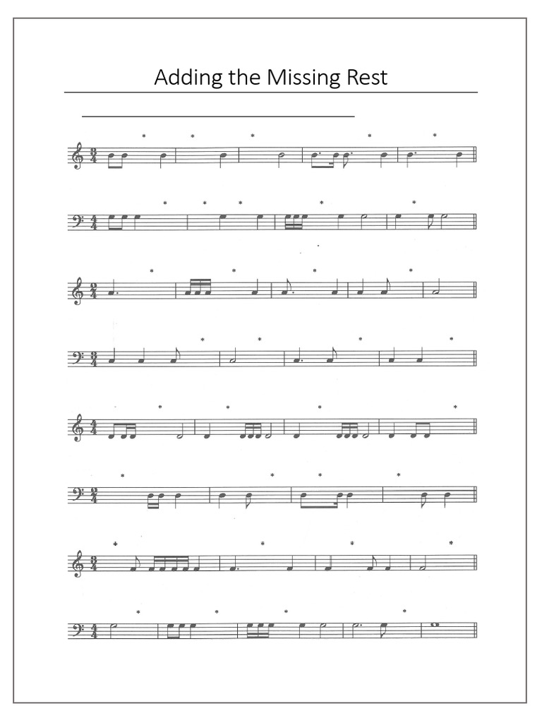 Adding The Missing Rest - G1 | PDF