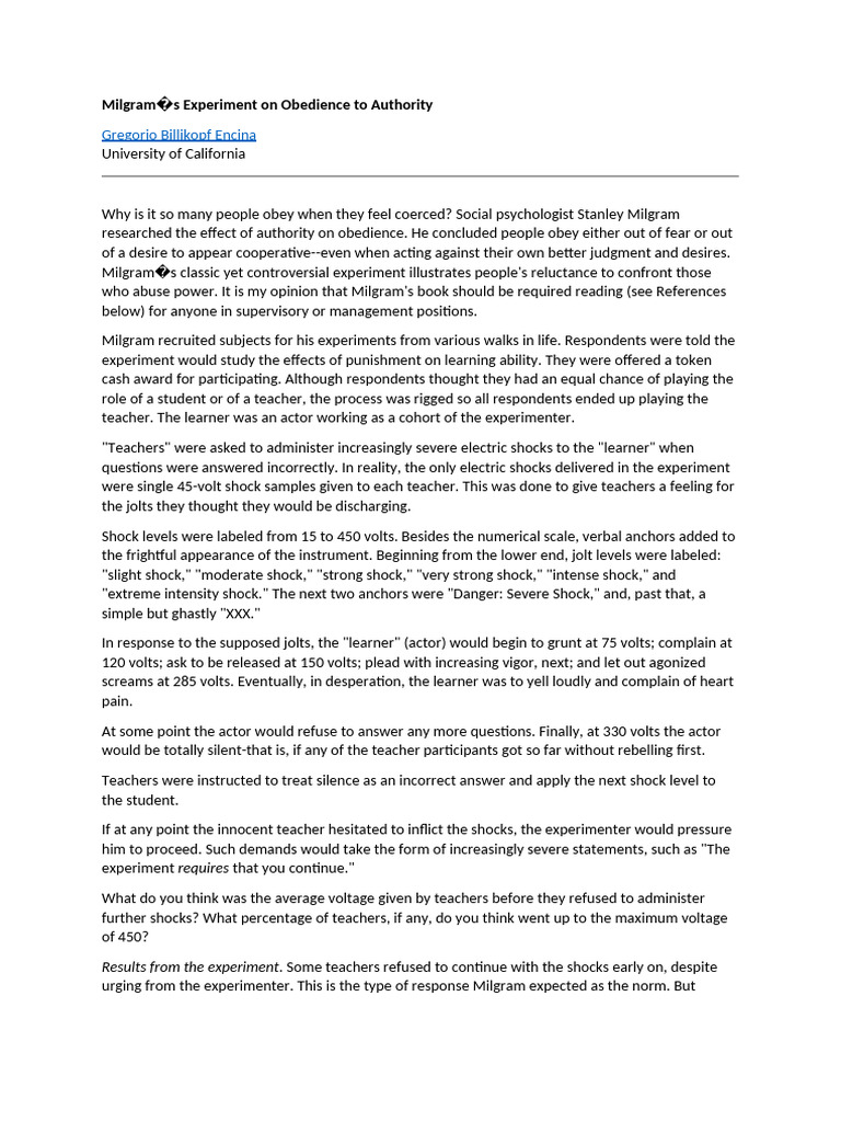 Dubious and Debated Ethics | PDF | Obedience (Human Behavior) | Social ...