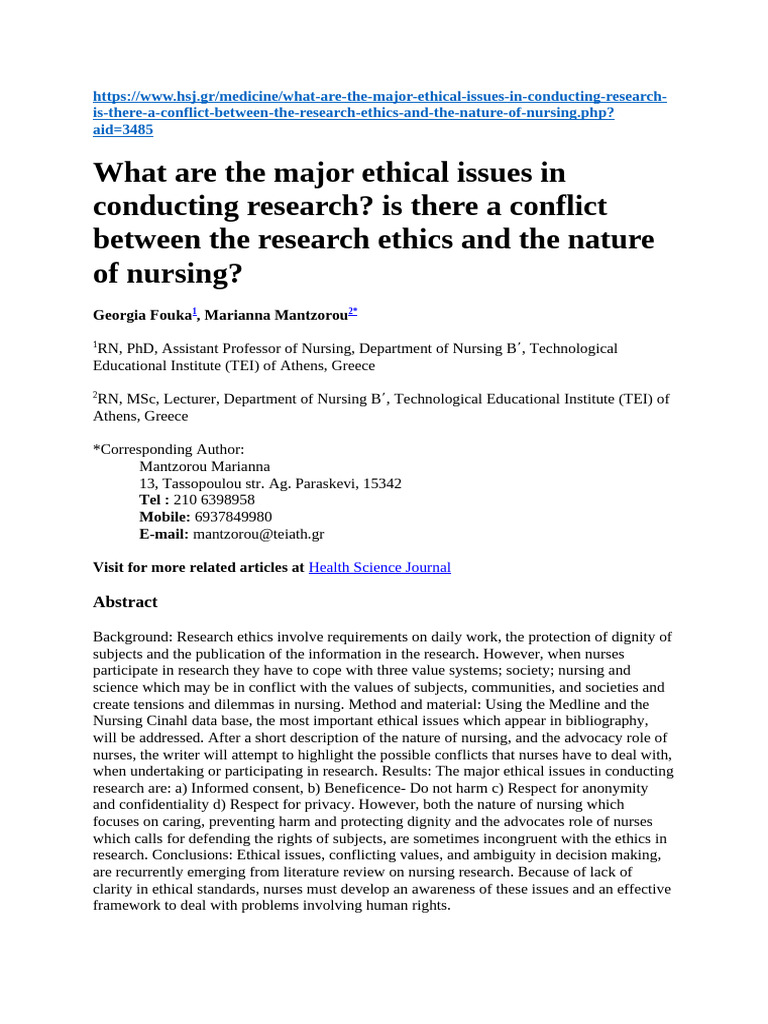 Ethical Issues in Research | PDF | Informed Consent | Autonomy