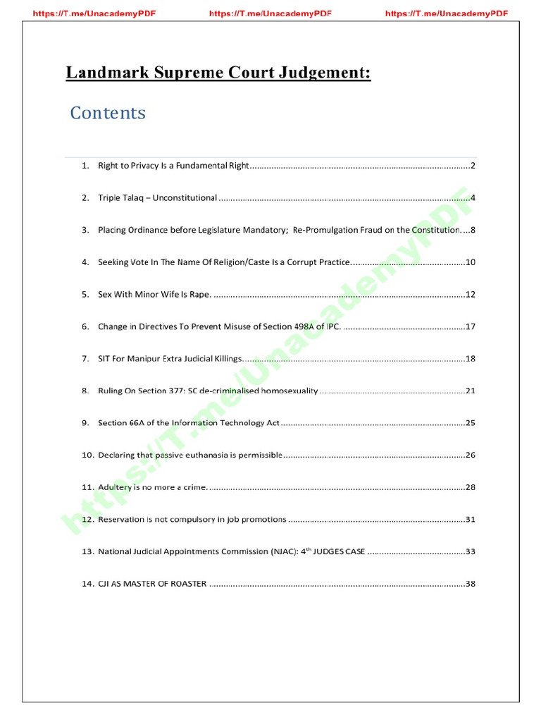 Landmark Judgements PDF | PDF