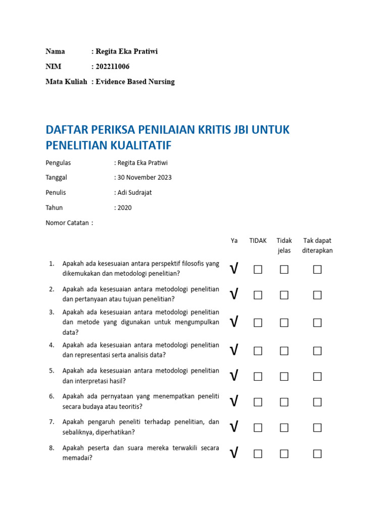 Uas Tabel Analisis Jurnal Pdf Karier Perkembangan