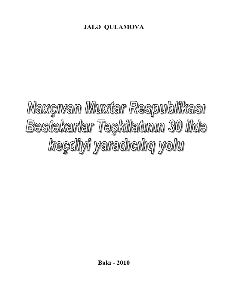 Jalə Monoqrafiya 3 Nax - Bəs.təs | PDF