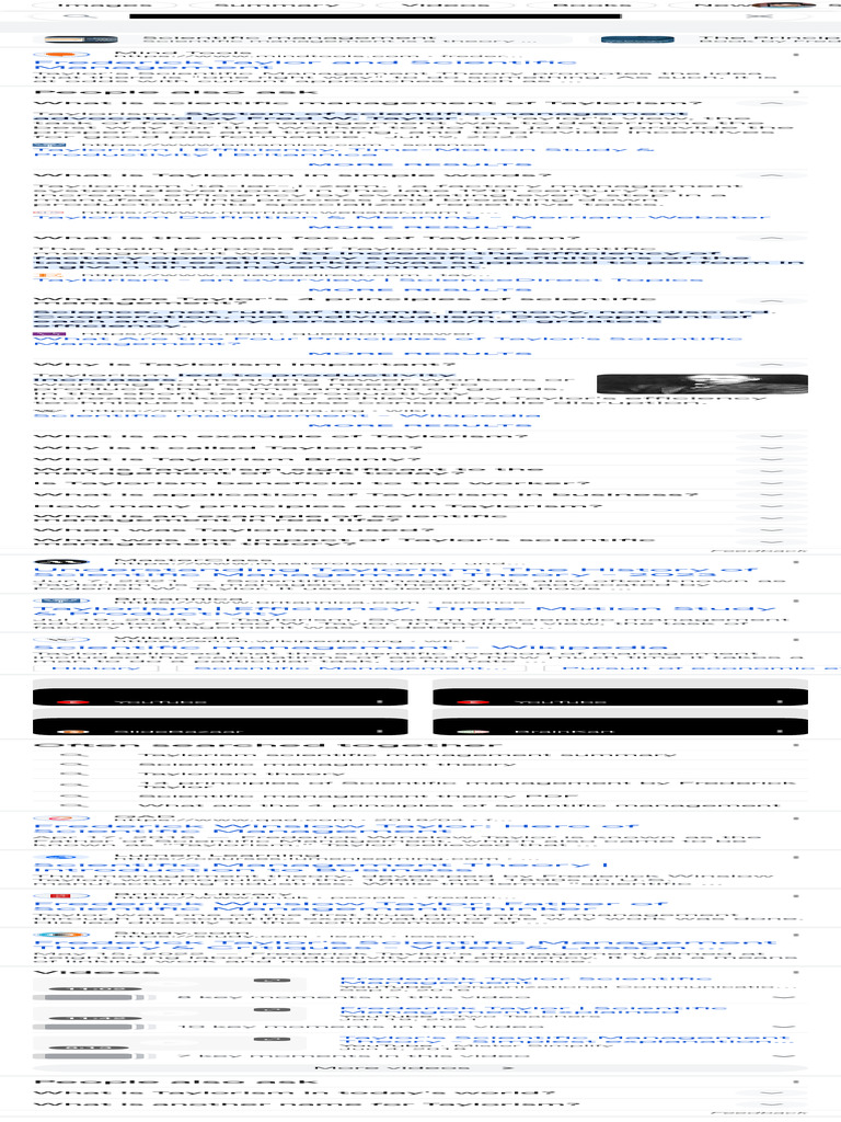 Taylorism Scientific Management - Google Search | PDF | Business | Science