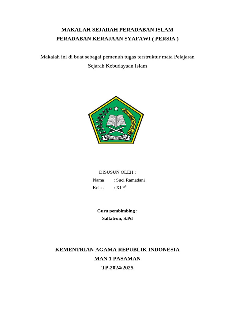 Peradaban Islam: Kerajaan Safawi di Persia | PDF | Agama & Spiritualitas
