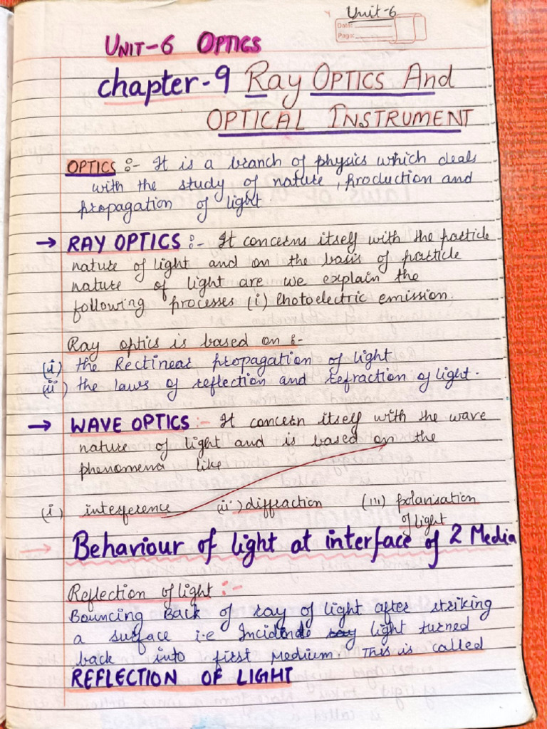 Ray Optics and Optical Instruments | PDF