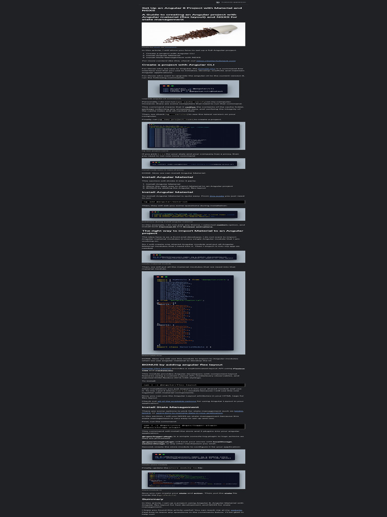 Set Up An Angular 8 Project With Material And Ngxs Reader Mode Pdf Command Line Interface 2471