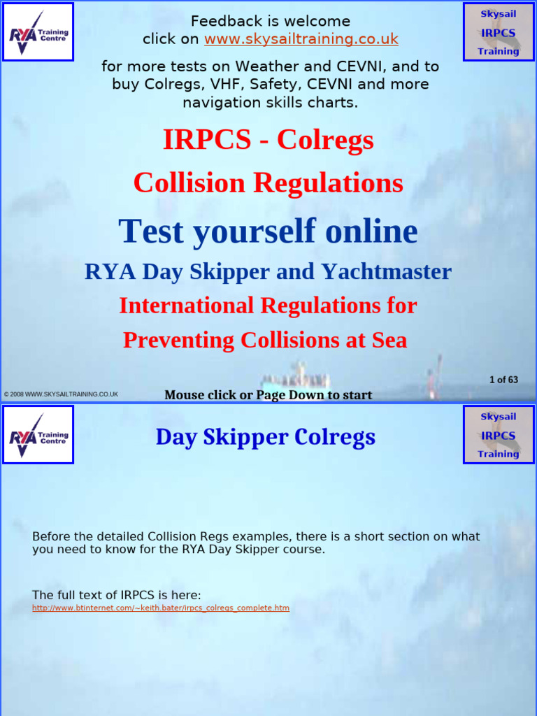 Colregs Test | PDF | Traffic | Water Transport