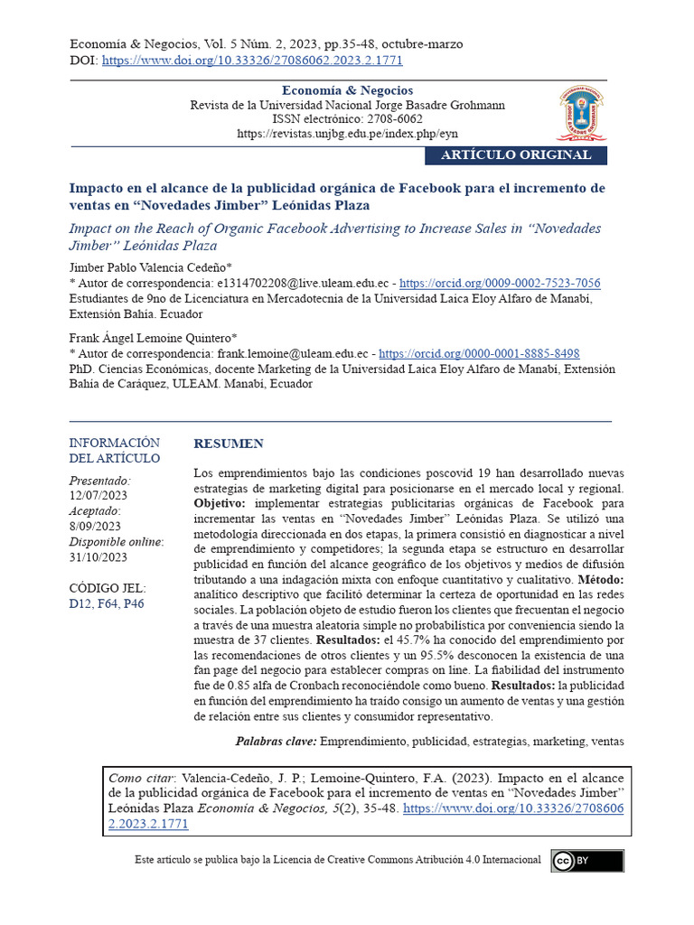 3 - Impacto en El Alcance de La Publicidad Organica de Facebook para El ...