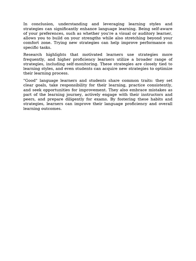 Learning Styles | PDF