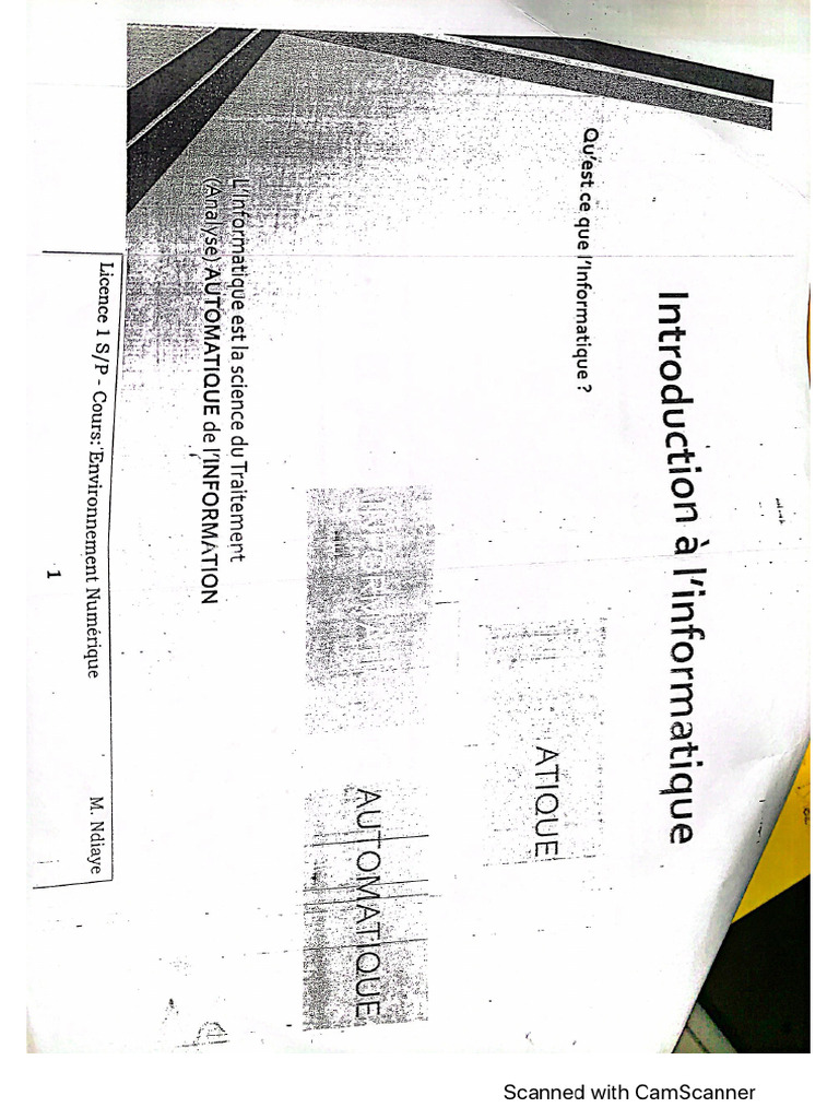 Fascicule Informatique | PDF