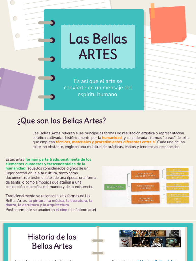 Historia y Clasificación de las Bellas Artes | PDF | Arte fino | Estética