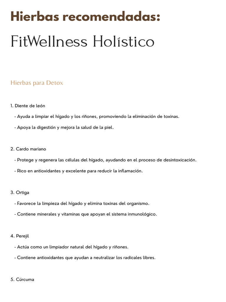 Hierbas Recomendadas | PDF | Antioxidante | Digestión Hierbas Recomendadas | PDF | Antioxidante | Digestión
