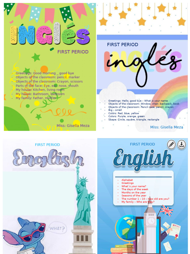 Caratulas de Ingles para Temarios | PDF | Language Mechanics | Grammar