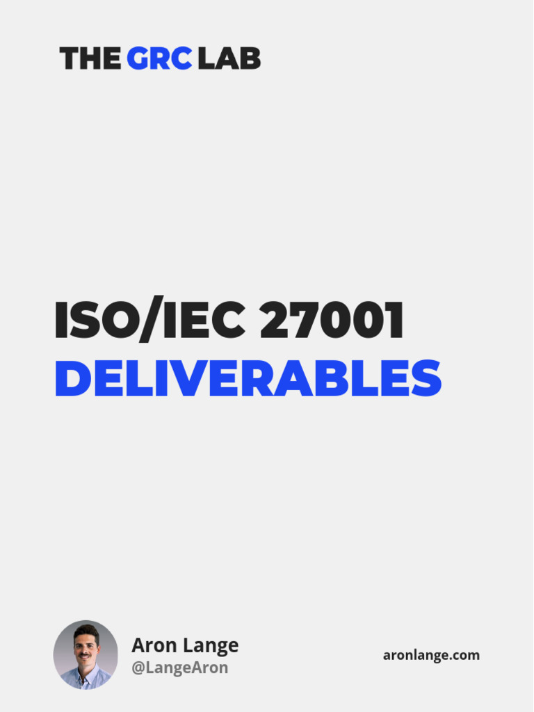 ISO 27001 Deliverables | PDF