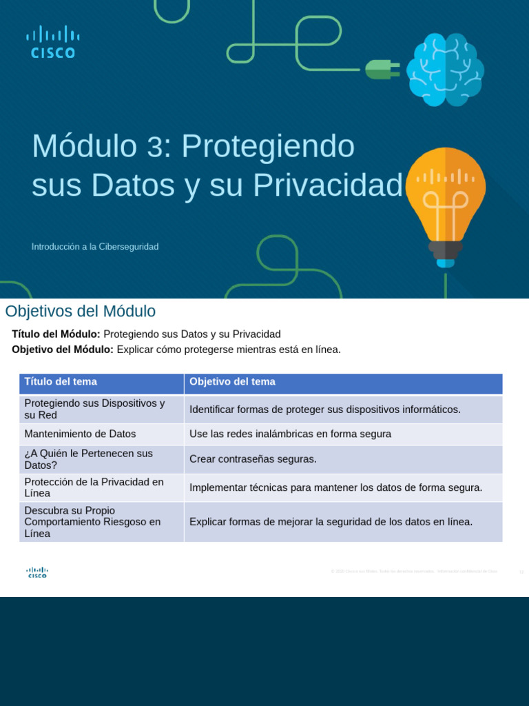 Introduction To Cybersecurity v3.0 - Module3 | PDF | Contraseña | Red de computadoras