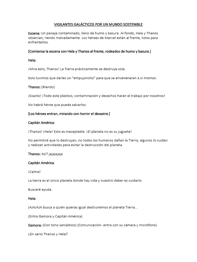 Guión Teatral - IVB - Día Del Logro Final 1 | PDF | Residuos | Entorno natural