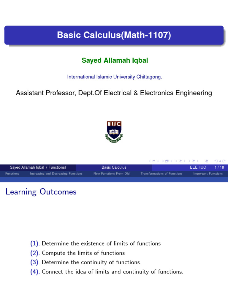 L1_Iqbal | PDF | Function (Mathematics) | Mathematical Objects