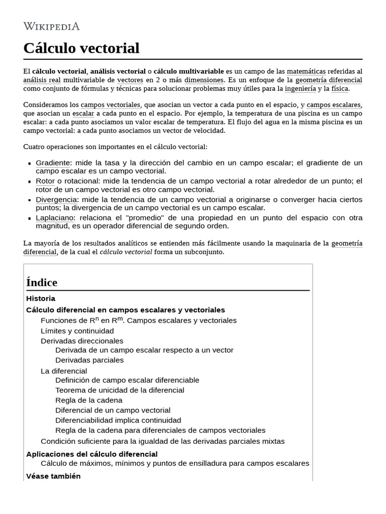 Cálculo Vectorial | PDF | Vector Euclidiano | Cálculo vectorial