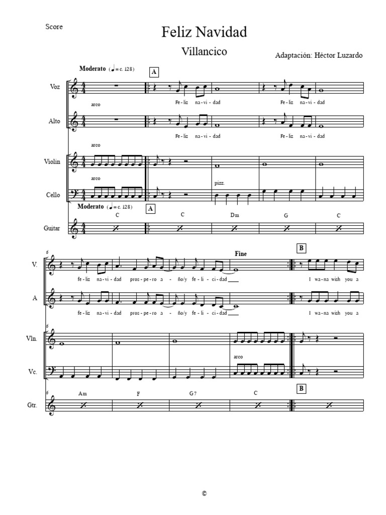 Feliz Navidad - Coro | PDF