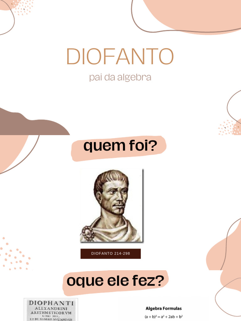 Diofanto: Pai da Álgebra e Sua Influência | PDF