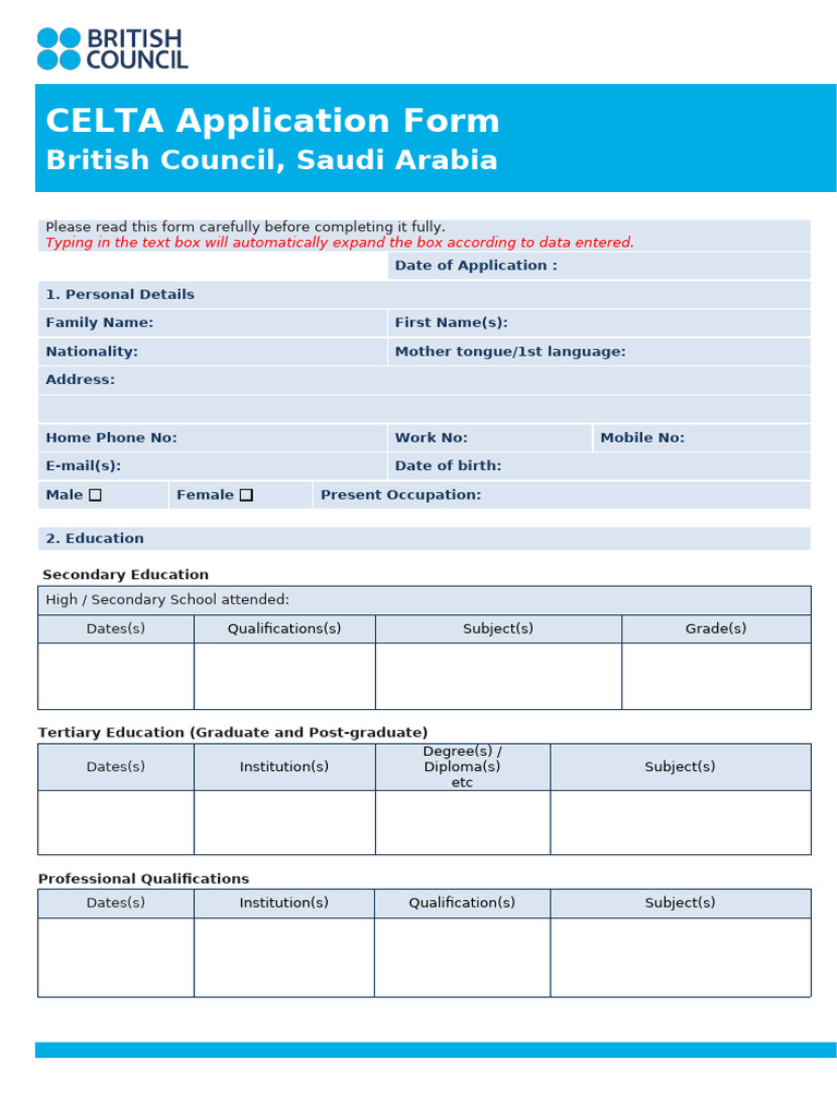 CELTA Application Form and Pre Interview Task BC, Saudi Arabia | PDF | Part Of Speech | Language ...