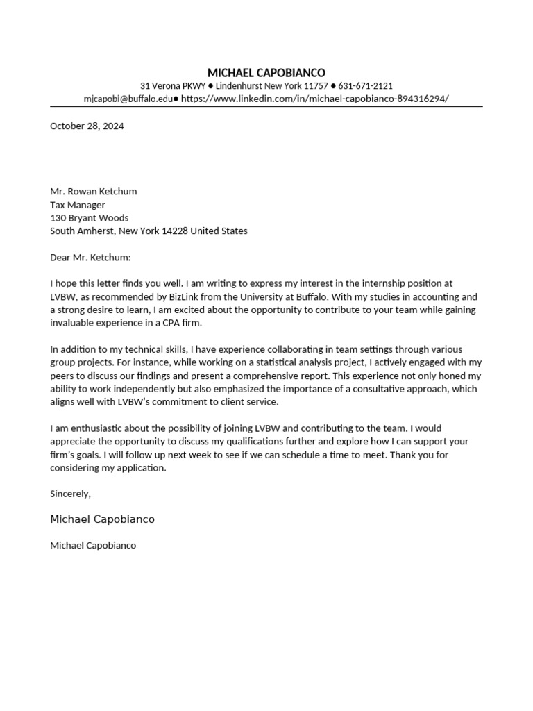 BS CoverLetter1 | PDF