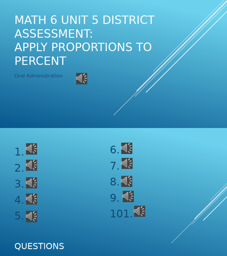 Math 6 Unit 5 District Assessment | PDF