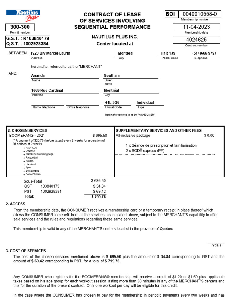 Contrat - En | PDF | Credit Card | Debit Card