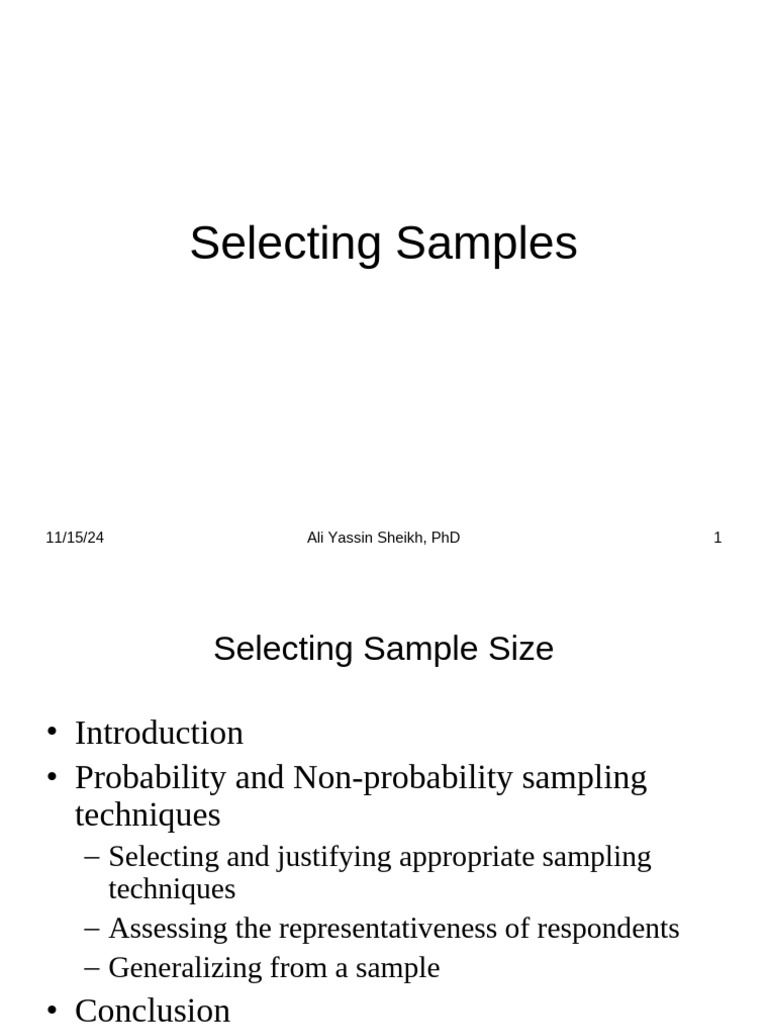 Sampling | PDF | Sampling (Statistics) | Sample Size Determination