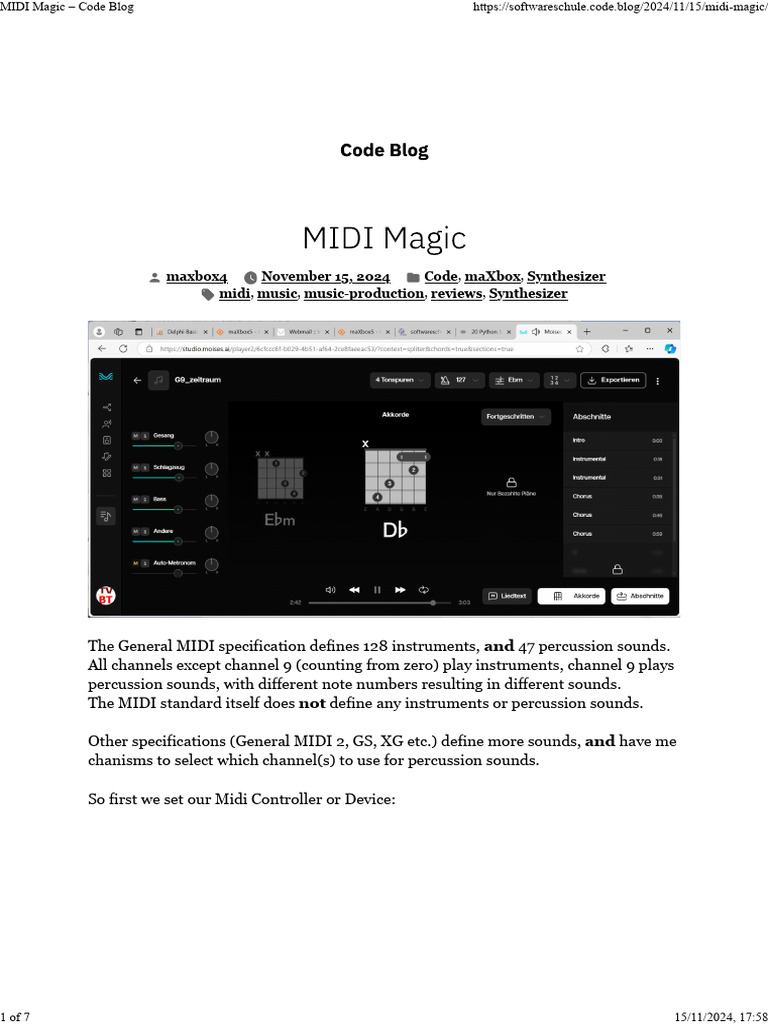 MIDI Programming with maXbox Guide | PDF | Computer Programming | Computing