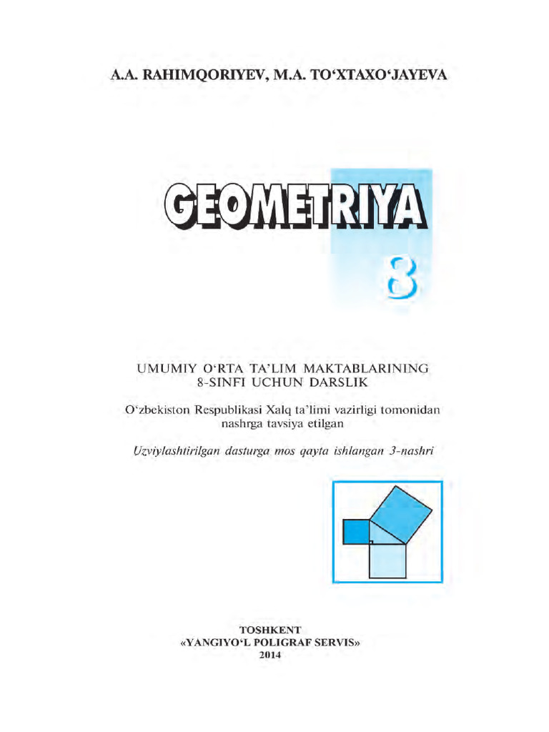 8-sinf Geometriya: Romb va Kvadrat | PDF | Elementary Geometry | Euclid