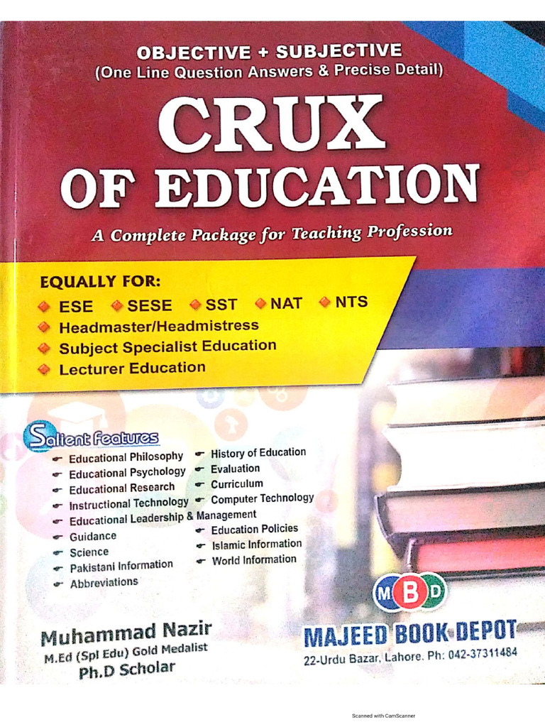 Crux of Education Book Complete | PDF | Computer File | Computer File Formats