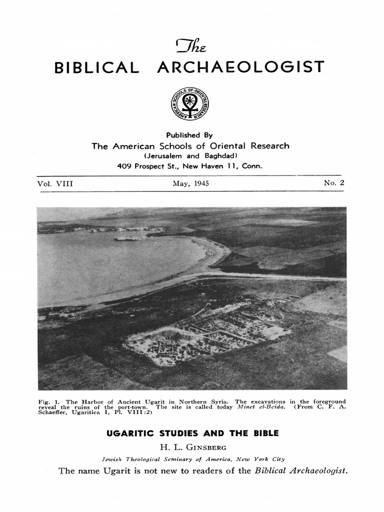 American Schools of Oriental Research The Biblical Archaeologist - Vol ...
