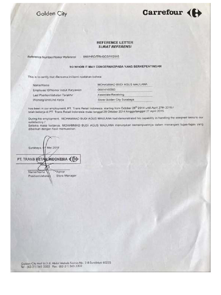 Berkas Surat Refrensi 2 | PDF