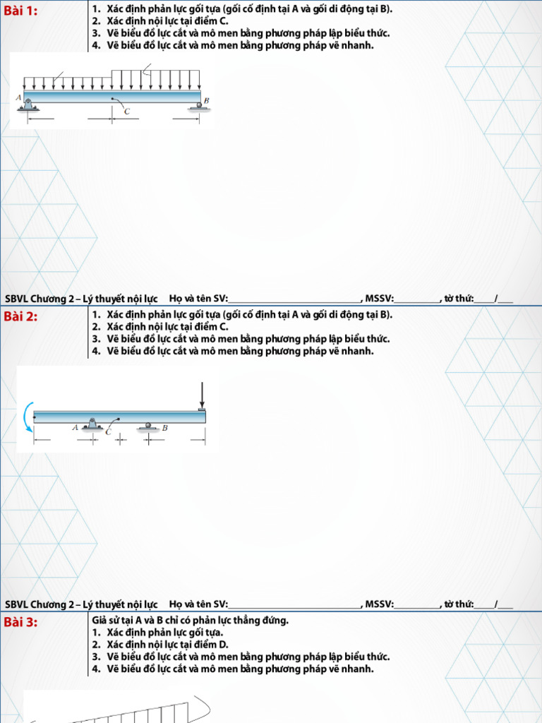 BT1 - Biểu đồ nội lực | PDF