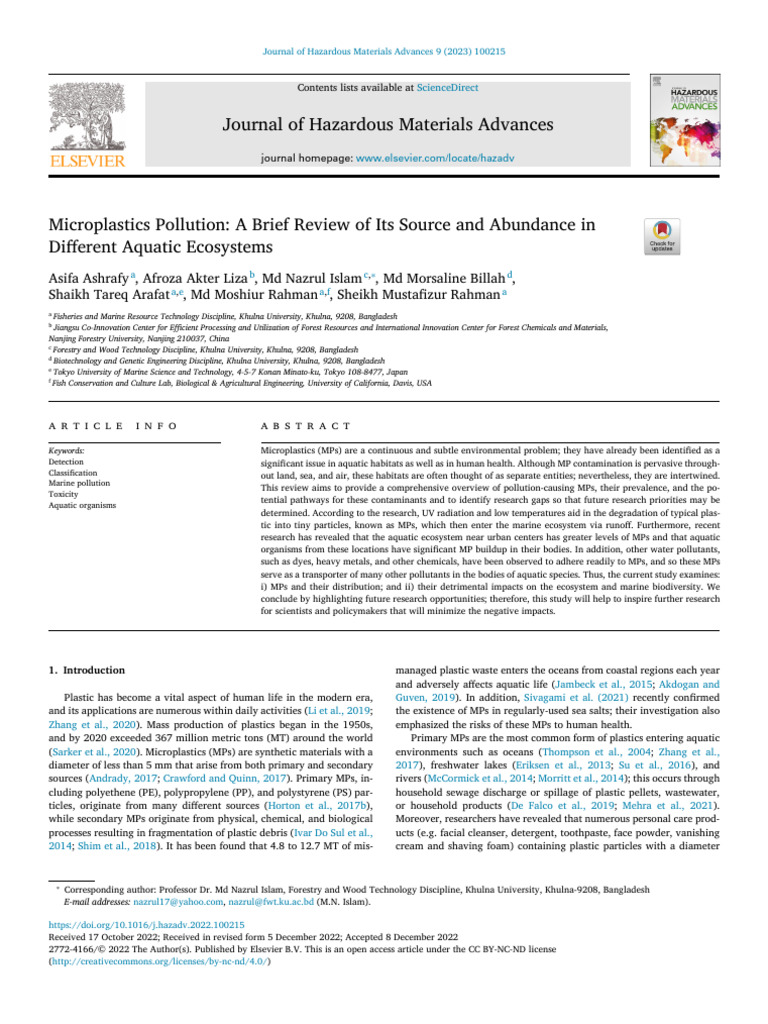 Micro Plastic | PDF | Plastic | Natural Environment