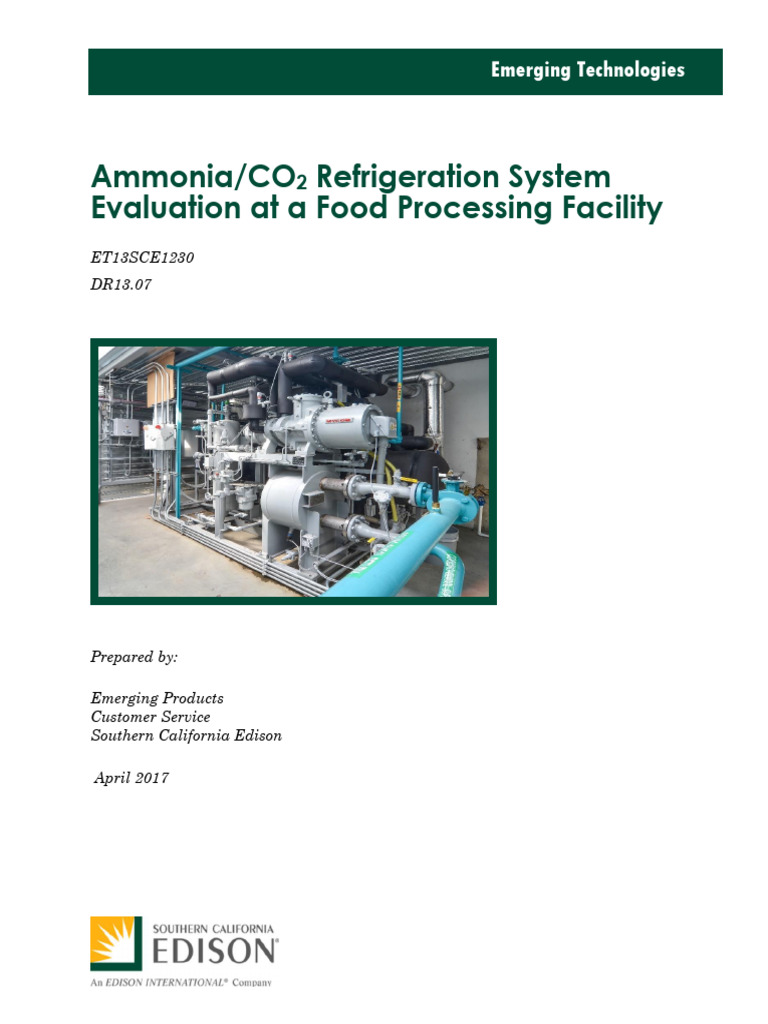 Ammonia/CO2 Refrigeration System Study | PDF | Refrigerator ...