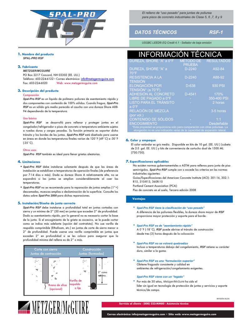 RSF TD 2020 - Es La | PDF | Hormigón | Sólido