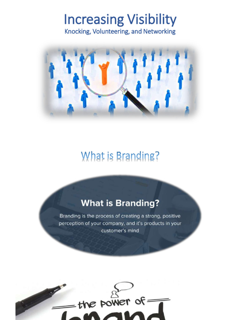 C4e 8 Increasing Visibility | PDF