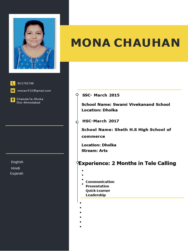 Mona CV PDF | PDF