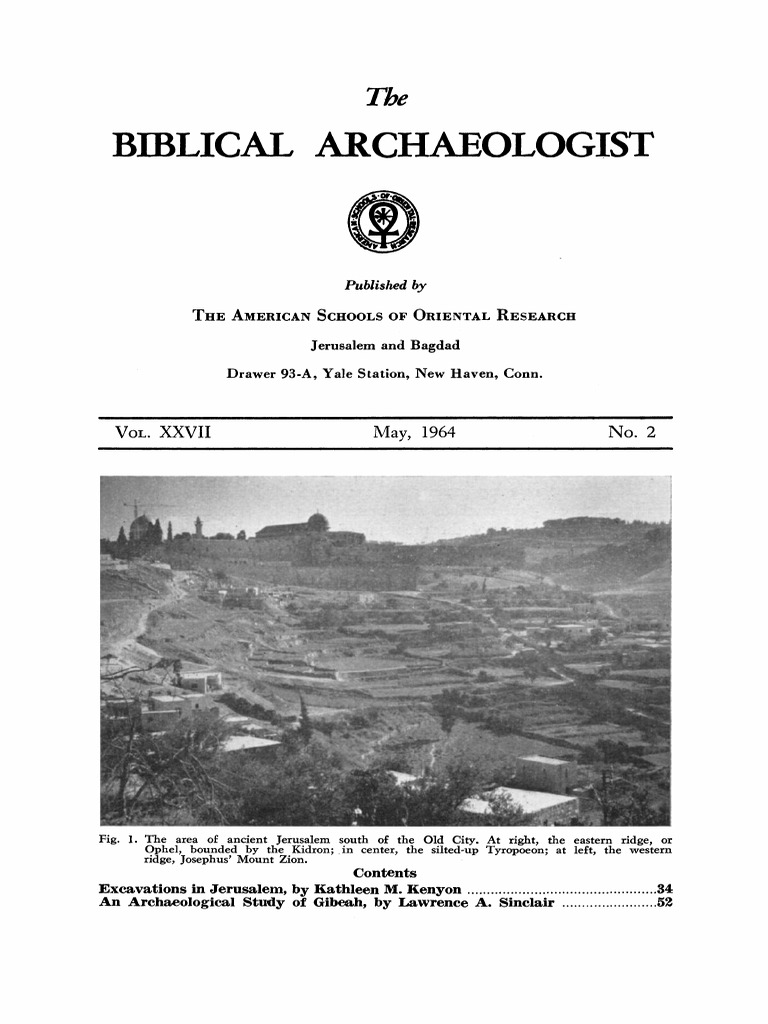 American Schools of Oriental Research The Biblical Archaeologist - Vol ...