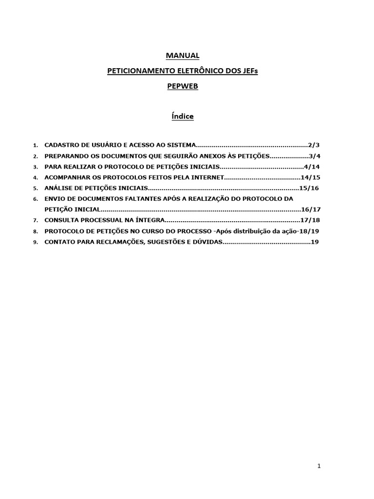 Manual de Peticionamento Eletrônico JEFs | PDF | Advogado | Internet