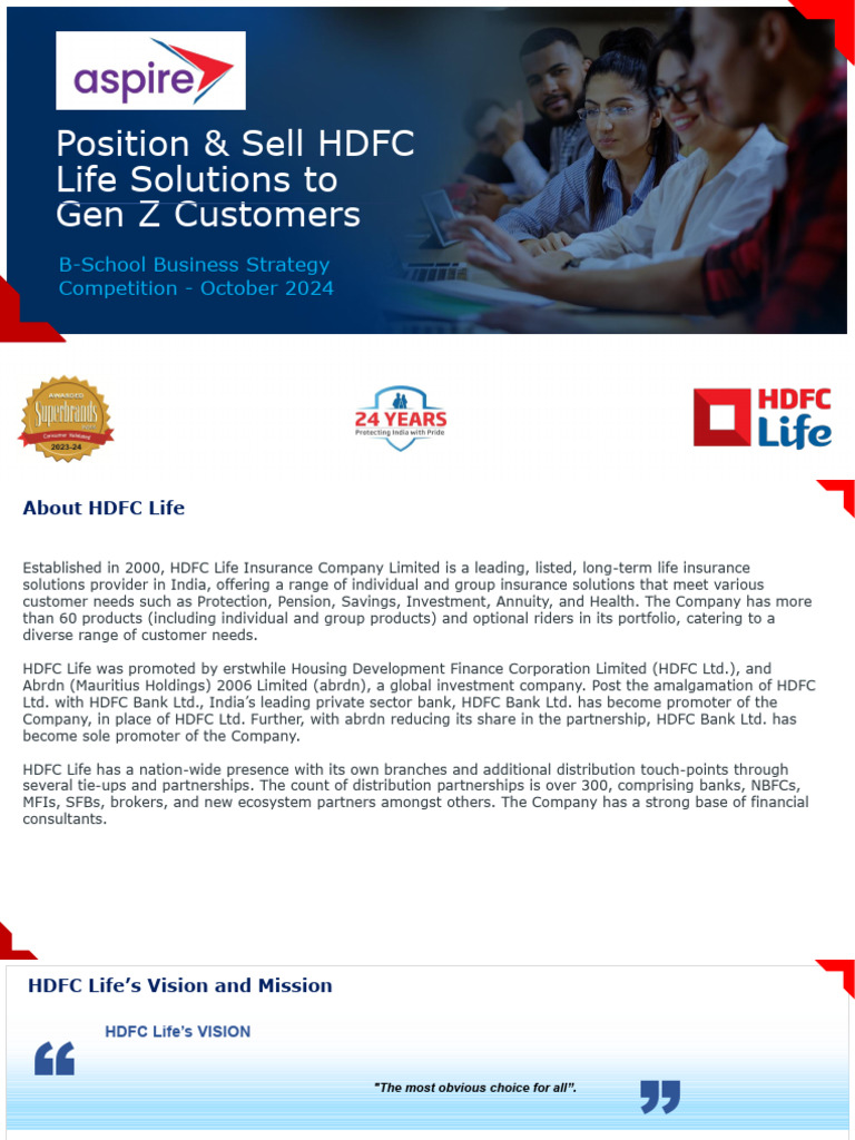 HDFC Life Aspire - Case Study FY25 | PDF | Insurance | Financial Services