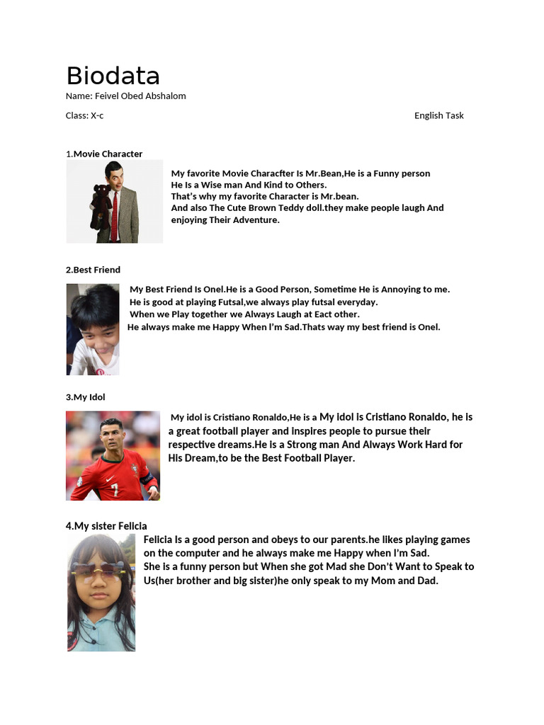 Biodata | PDF