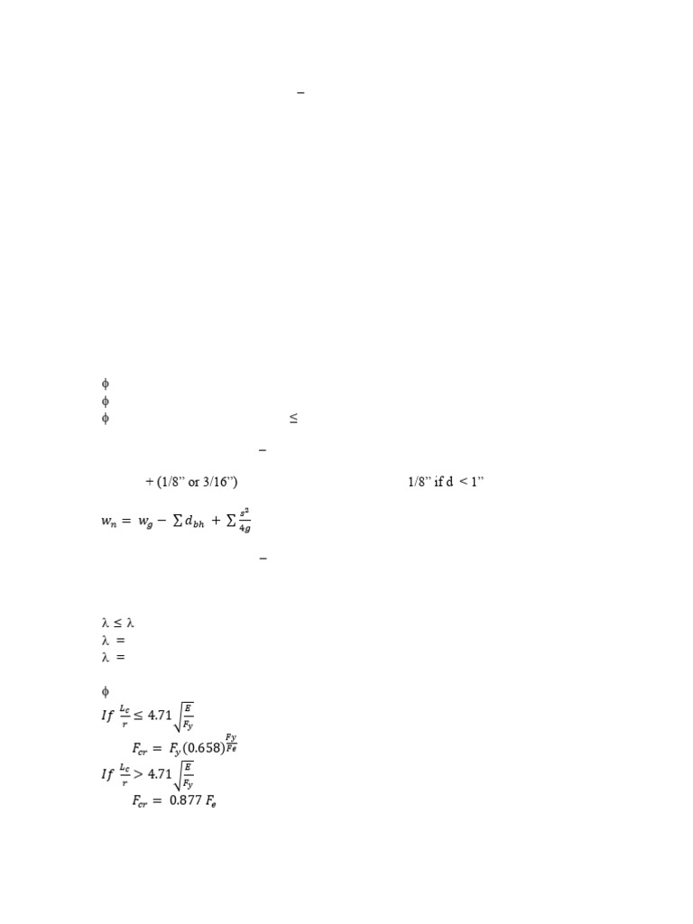 Final Exam Equations | PDF | Buckling | Building Engineering