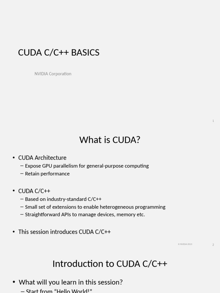 Introduction To CUDA C | PDF | Graphics Processing Unit | Thread (Computing)