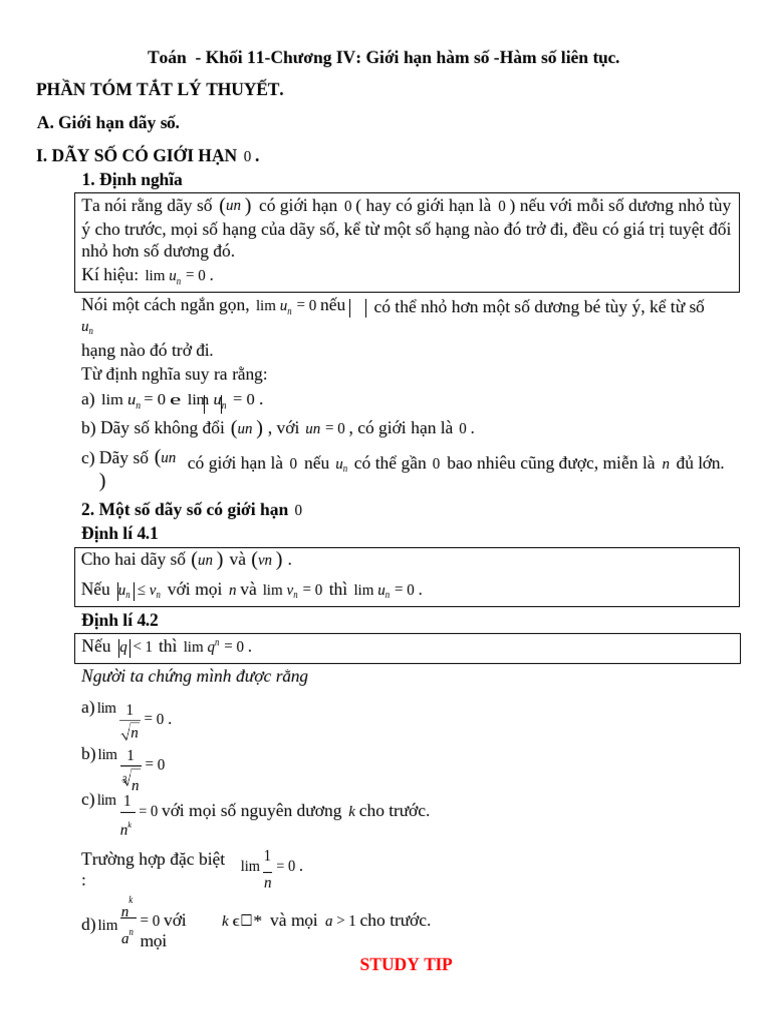 Toan Khoi 11 On Tap Chuong IV | PDF