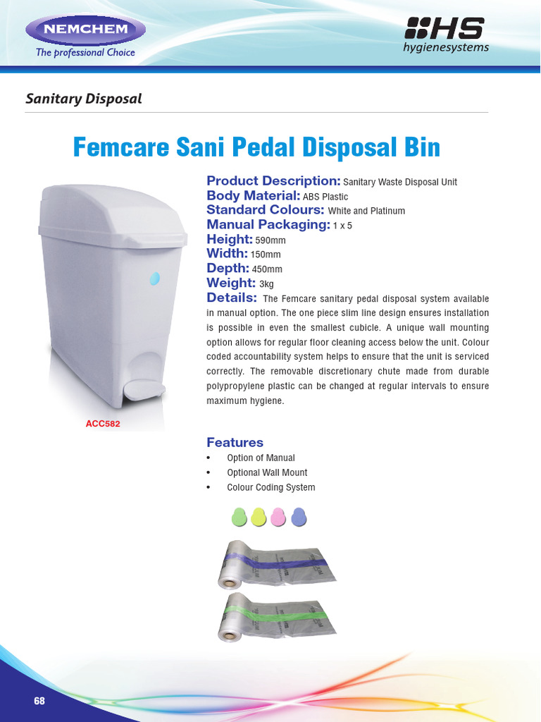 Femcare Sani Pedal Disposal Bin | PDF