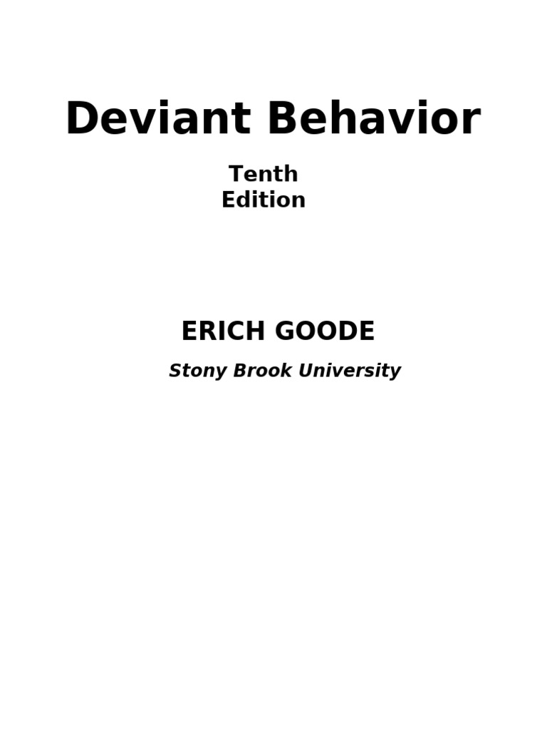 Understanding Deviant Behavior Concepts | PDF | Deviance (Sociology ...